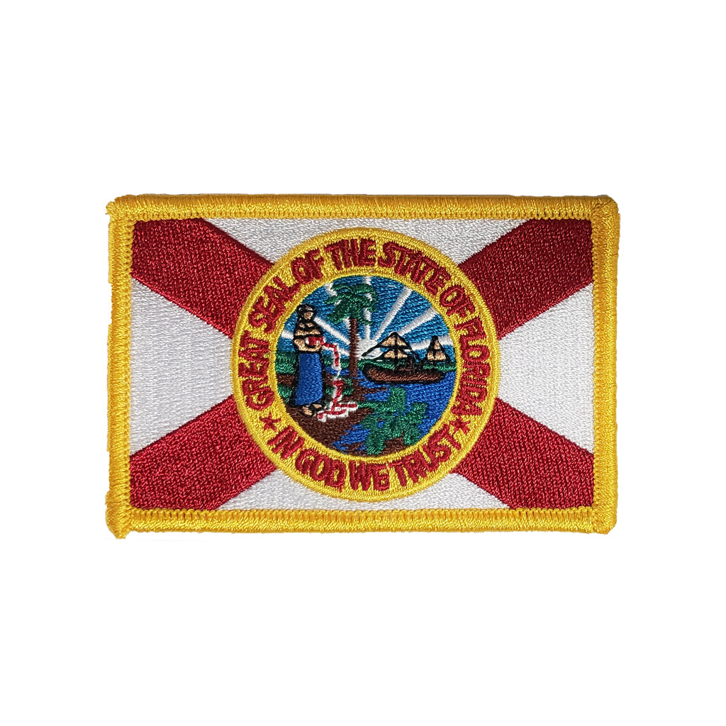 3.5" X 2.25" STATE OF FLORIDA FLAG PATCH – San Diego Leather