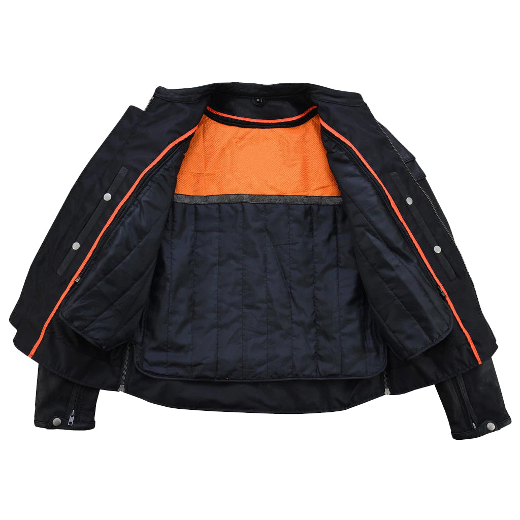 C701T MENS SCOOTER LEATHER JACKET (TALL BODY) – San Diego Leather