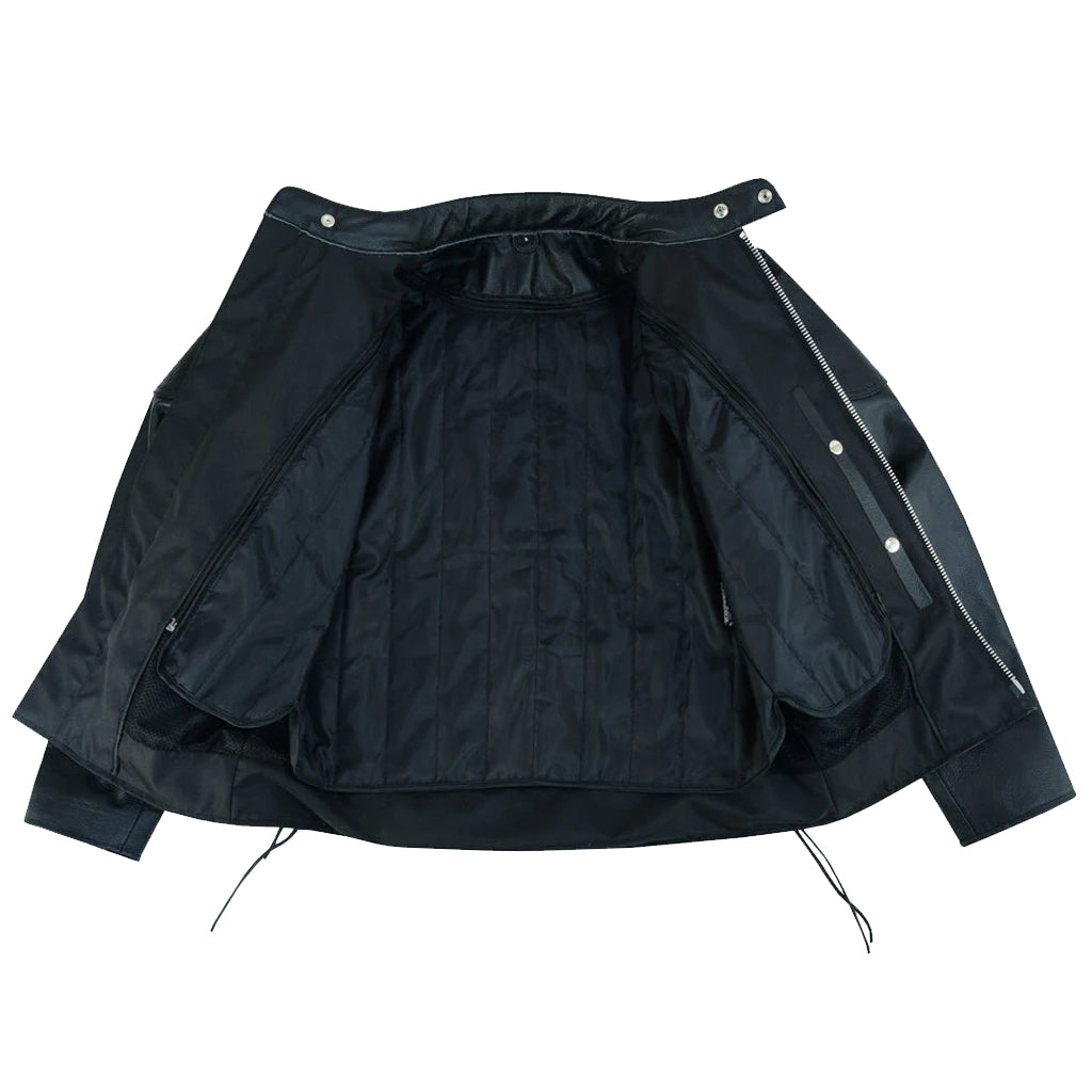 C727 MENS SCOOTER LEATHER JACKET (ARMORED) – San Diego Leather