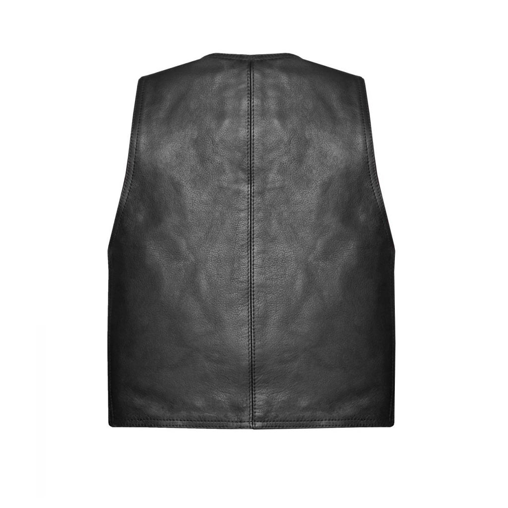 KV390 KIDS LEATHER WESTERN VEST W/ PLAIN SIDES – San Diego Leather