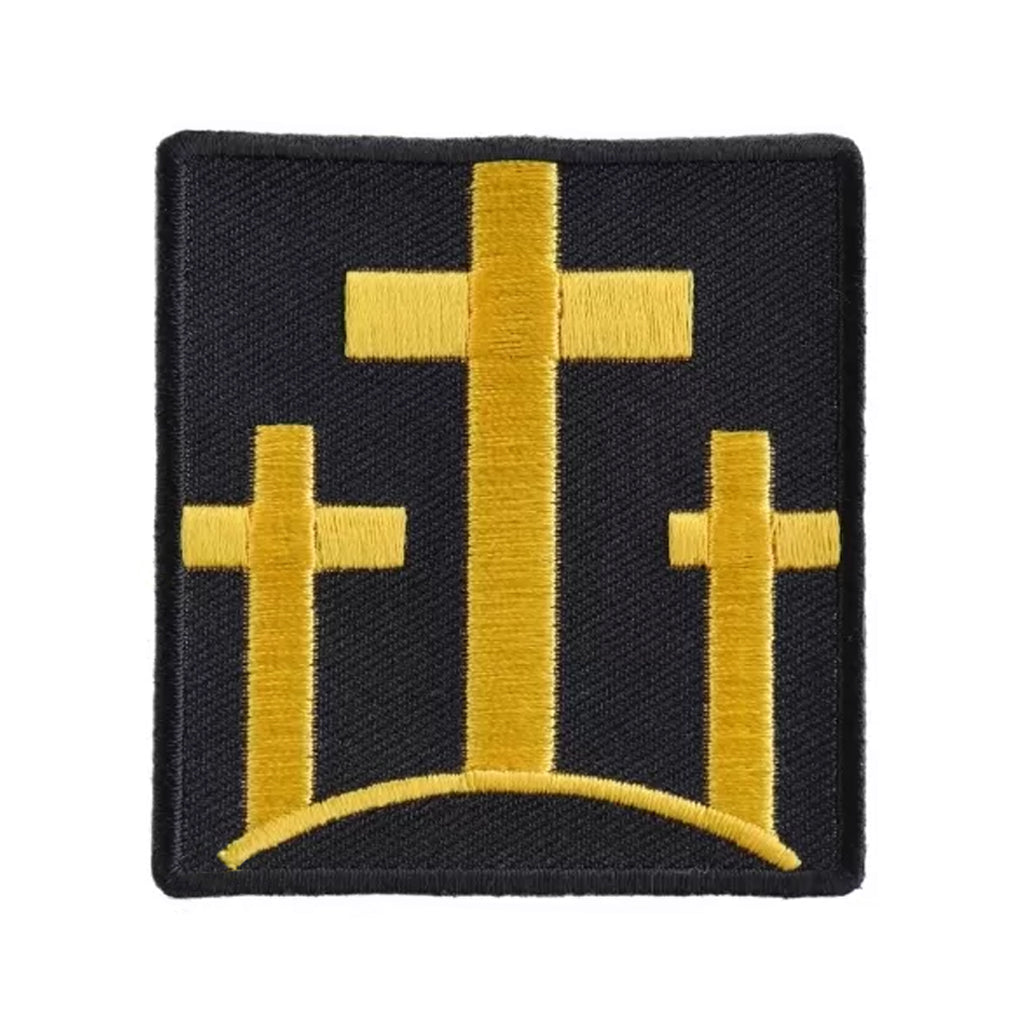 2.25" X 2.5" THREE YELLOW CROSSES PATCH – San Diego Leather